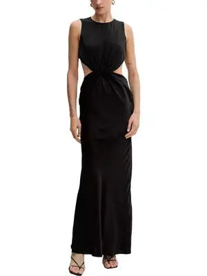 Bardot Cut-out Maxi Dress - Black