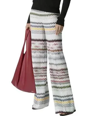Missoni Zigzag-pattern Trousers - White