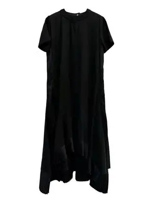 Sacai Asymmetric T-shirt Dress - Black
