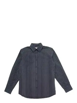 LES DEUX Kent Striped Button-down Shirt - Black