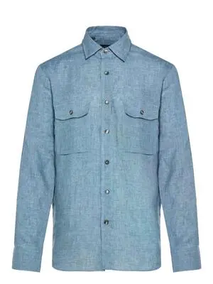 Brioni Linen Shirt - Blue