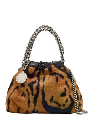 Stella McCartney Tiger-stripe Chain Bucket Bag - Brown