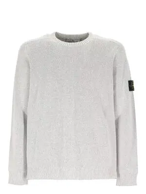Stone Island Ribbed Knit Sweater - Grey