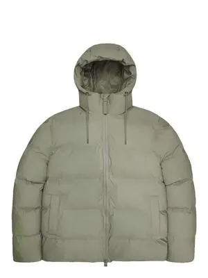 Rains Hybrid Hooded Puffer Jacket - Green