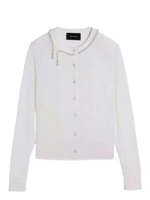 Simone Rocha Pearl-embellished Cardigan - White