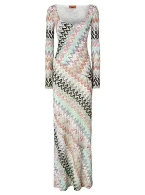 Missoni Zigzag-pattern Maxi Dress - Neutrals