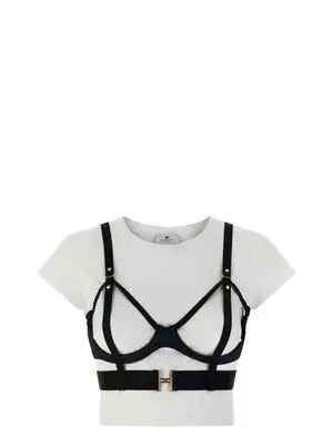 ELISABETTA FRANCHI Short-Sleeve T-Shirt With Bra