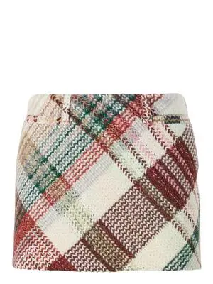 Missoni Check Pattern Mini Skirt - White