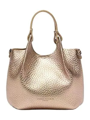 GIANNI CHIARINI Grained-leather Shoulder Bag - Neutrals