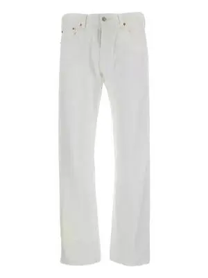 LEVI'S Five-pocket Straight Leg Jeans - White