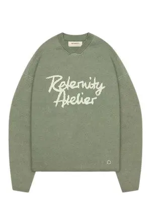 RETERNITY Logo-detail Pullover Sweater - Green