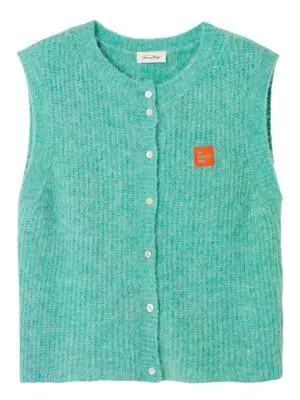American Vintage Sleeveless Cardigan - Green