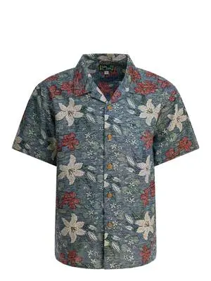 MONTBELL Floral Button Shirt - Blue