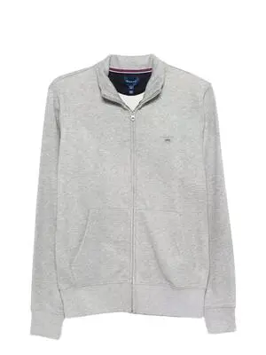 Gant Long Sleeve Zip-up Sweatshirt - Grey