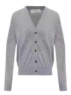 LISA YANG Buttoned V-neck Cardigan - Grey