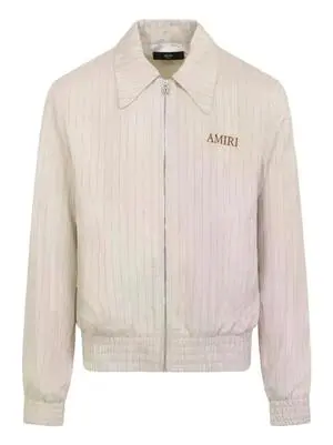 Amiri Striped Zip-up Jacket - Neutrals