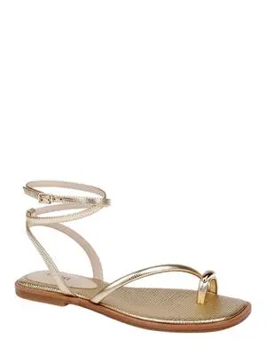 L'Agence Mariana Ankle Strap Sandal - Gold Lizard