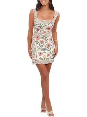 PETAL & PUP Rinna Floral Cotton Minidress - Pastel Floral