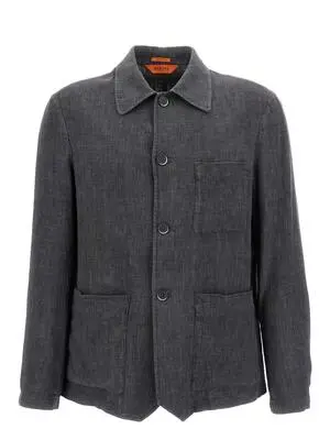 Barena Venezia Button Patch-pocket Overshirt - Grey