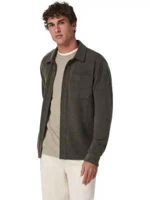 Vuori Beach Fleece Shirt Jacket - Dark Oregano Heather