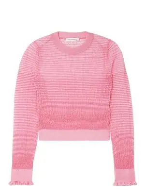 Cecilie Bahnsen Ruffled Knit Sweater - Pink