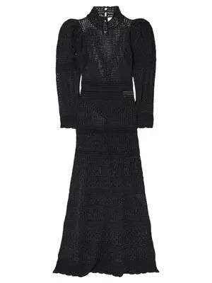 Isabel Marant Crocheted Maxi Dress - Black