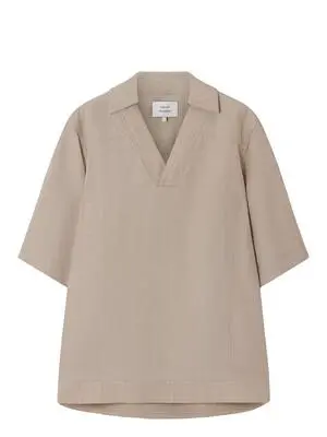 Loulou De Saison Woven Polo Shirt - Neutrals