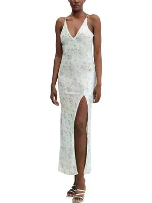Bardot Sequined Midi Dress - White