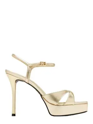 Schutz Maxine Platform Heeled Sandals - Gold
