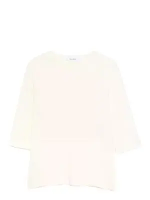 Max Mara Quarter-sleeve T-shirt - Neutrals