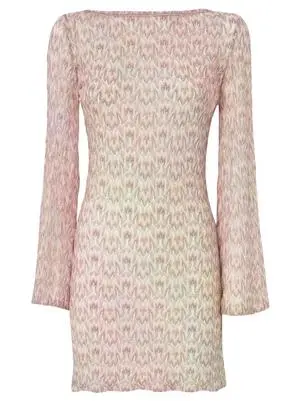 Missoni Long-sleeve Pattern Mini Dress - Pink