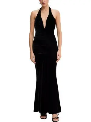 Bardot Elvira Halter-neck Maxi Dress - Black
