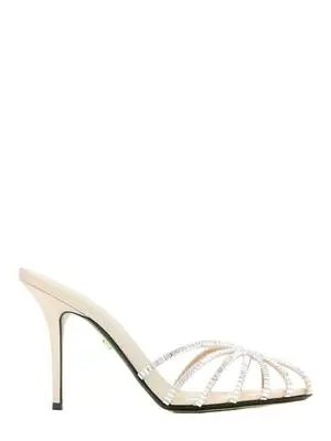 ALEVI MILANO Emily Crystal-embellished Heeled Sandals - Neutrals