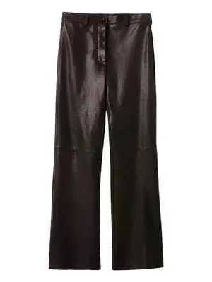 Miu Miu Leather Trousers - Brown