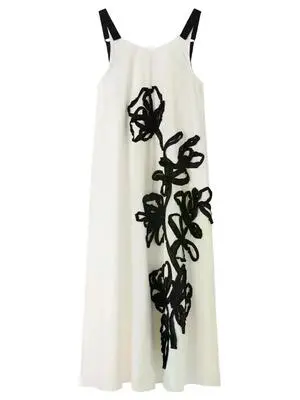 LEE MATHEWS Floral Print Maxi Cami Dress - White