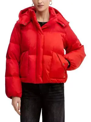 LEVI'S Hooded Puffer Jacket - Red