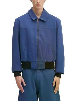SKY HIGH FARM WORKWEAR Zip Bomber Jacket - Blue