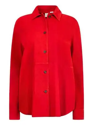 TOTEME Buttoned Suede Overshirt - Red