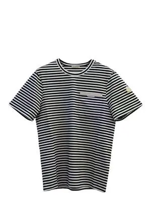 Moncler Striped Chest-pocket T-shirt - White