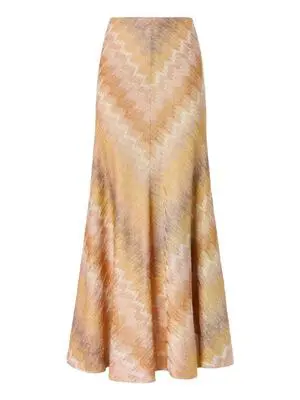 Missoni Chevron-pattern Maxi Skirt - Neutrals