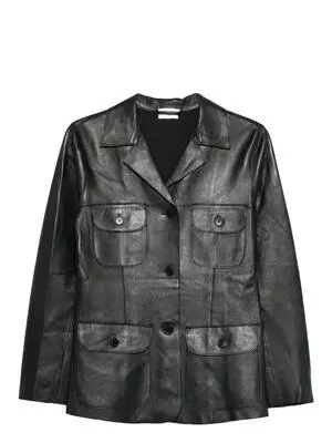 P.a.r.o.s.h Maciock Leather Jacket - Black