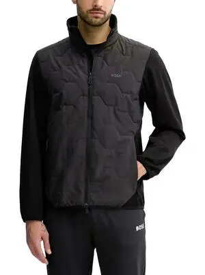 BOSS Quilted Logo Jacket - Black
