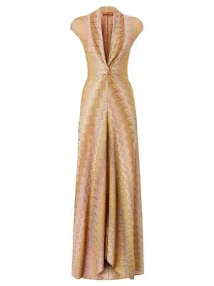 Missoni Twisted Zigzag-pattern Dress - Neutrals