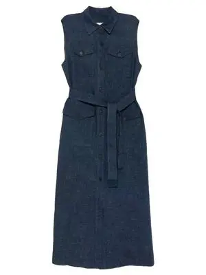 P.A.R.O.S.H Button Belt Maxi Dress