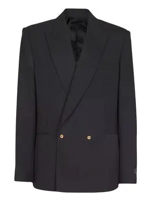 Balmain Double-breasted Wool Blazer - Black