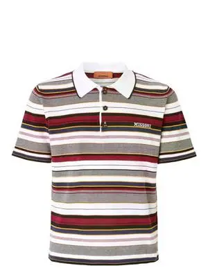 Missoni Logo-embroidered Polo Shirt - White