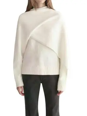 A.L.C. Davin Draped Sweater - Neutrals