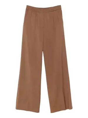 Max Mara Elasticated Wide-leg Trousers - Brown
