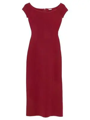 JOSEPH Foin Off-shoulder Midi Dress - Red