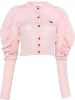 VIVIENNE WESTWOOD Button Puff-sleeve Cardigan - Pink